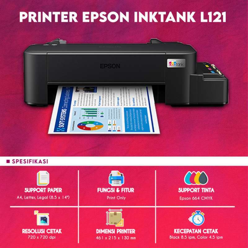 Promo Printer Epson L121 A4 Ink Tank Printer Epson L121 L 121 L121 ...