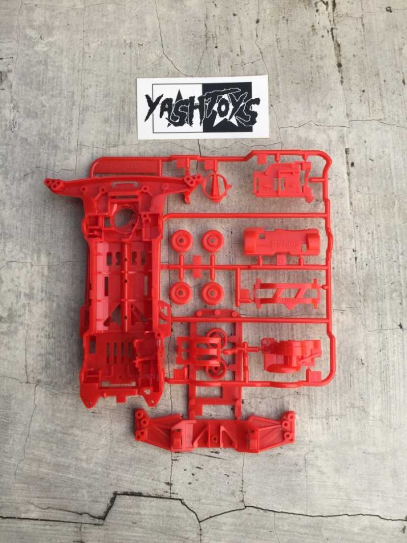 Promo TAMIYA S2 chassis super ii gearbox merah + sayap ex side stay ...