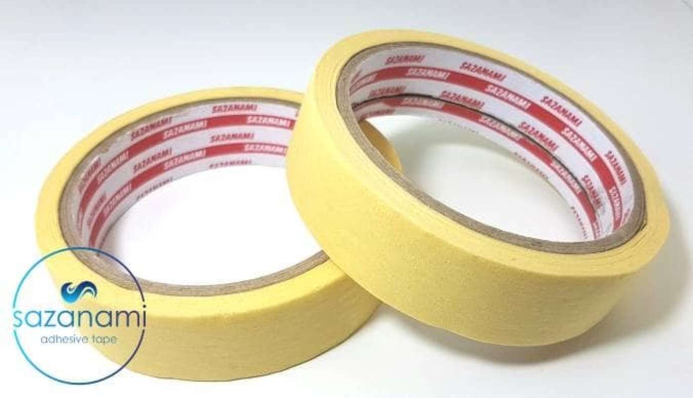 Jual PROMO 1 BOX MASKING TAPE 1 INCH x 15m Sazanami ISOLASI LAKBAN ...