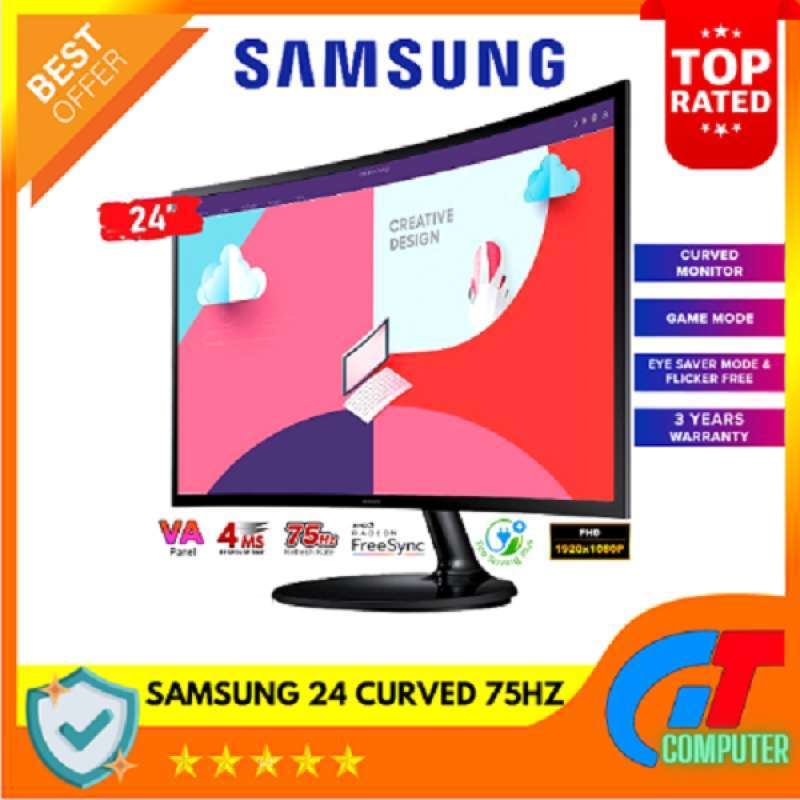 Jual Samsung LS24C366EAEXXD Monitor 24-Inch Essential Curved Monitor ...