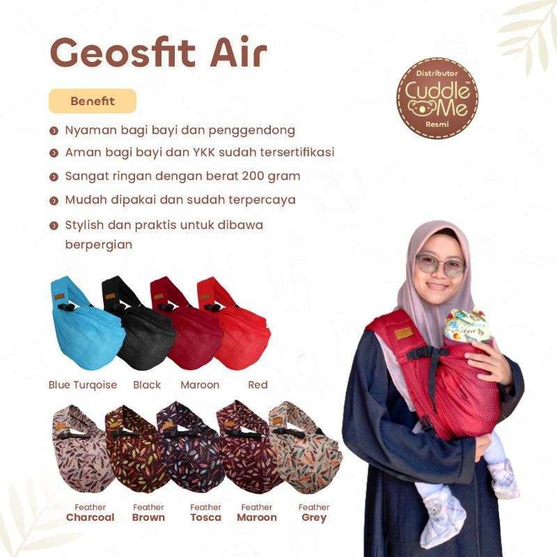 Jual Gendongan Bayi Geos - Cuddleme Geos Fit Air Solid - Cod / Cuddleme ...