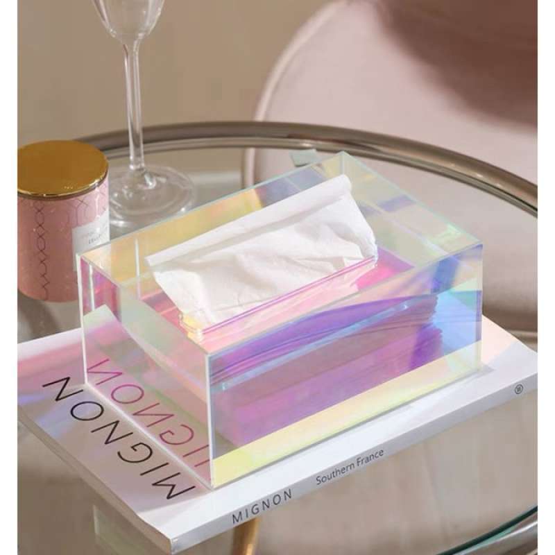 Promo Holographic Acrylic Tissue Box / Kotak Tisu Aesthetic Estetik ...