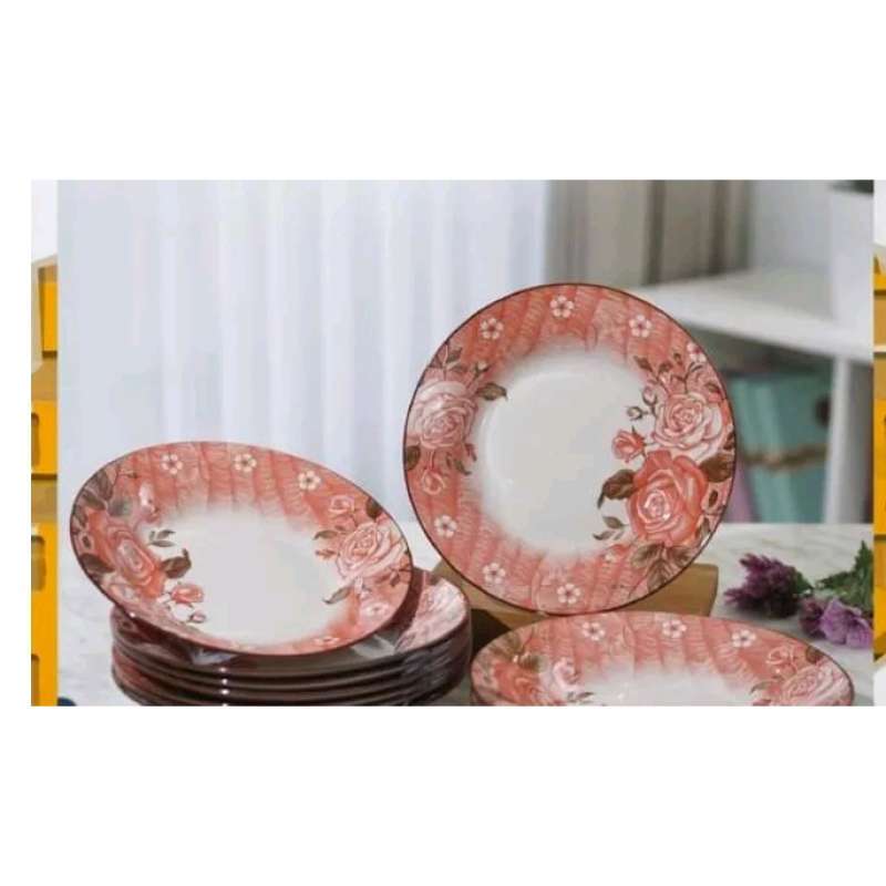 Jual Piring Keramik 1 Lusin 12 Pcs Di Seller Tokokitamurah - Pasar ...