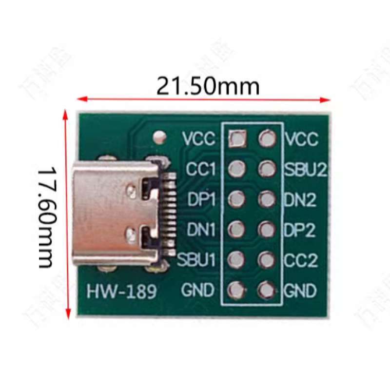 Jual USB-Type-C to DIP 12 Pin Adapter Breakout-Board di Seller Tokoasia ...