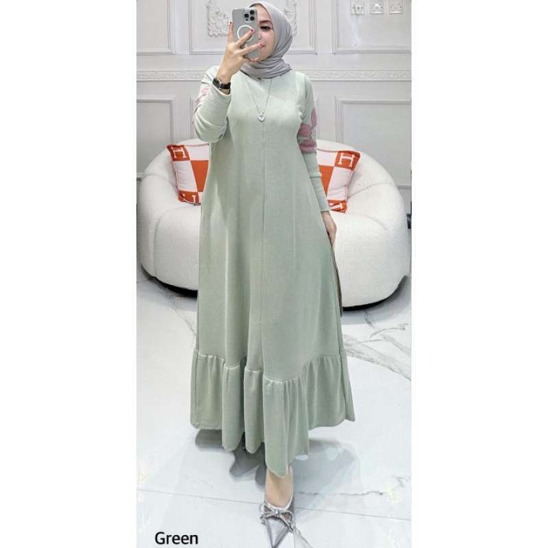 Jual Jesla Fashion Aline Maxy Bo Bahan Katun Combed 24s Baju Gamis ...
