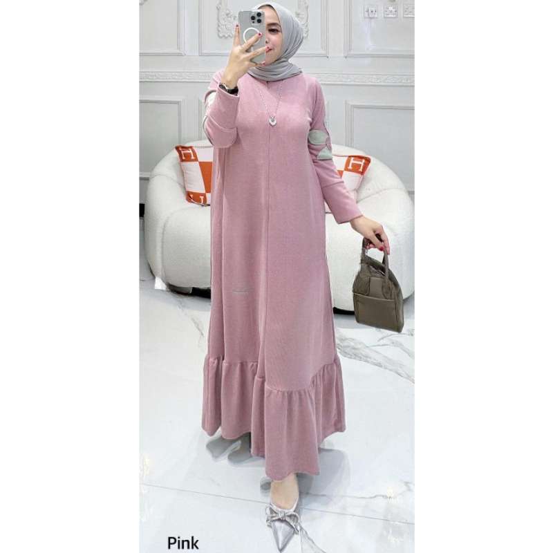 Jual Jesla Fashion Aline Maxy Bo Bahan Katun Combed 24s Baju Gamis ...