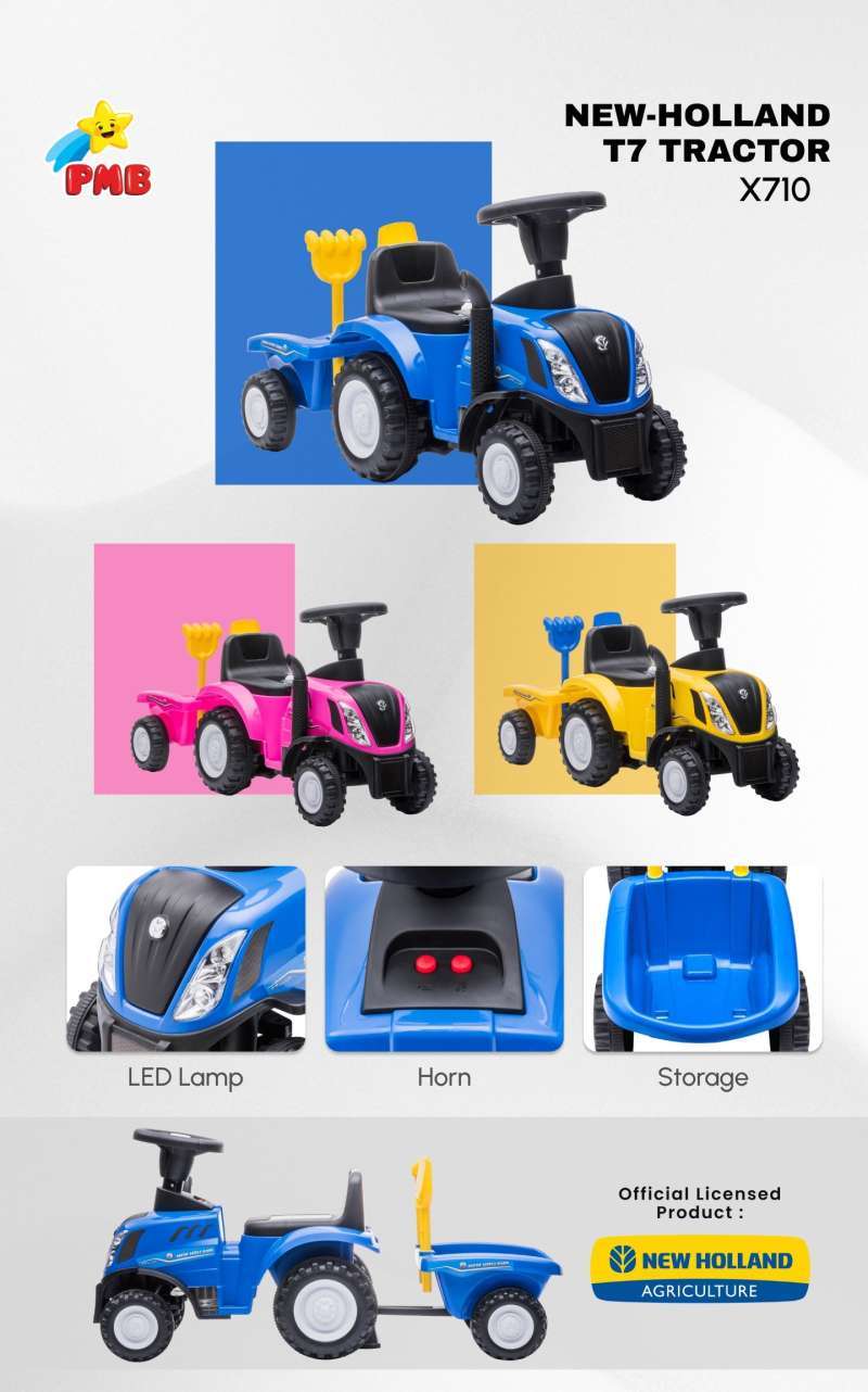 Jual MOBIL TRACTOR MAINAN ANAK X710 - NEW HOLLAND T7 TRACTOR FTF X 710 ...