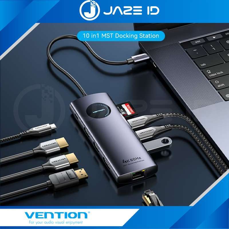 Jual Vention USB Type C Mst Docking Multi Display Hub Hdmi Dp Mac ...