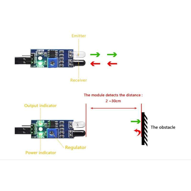 Jual (ready Stock) Ek1254 Obstacle Avoidance Ir Infrared Sensor Module ...