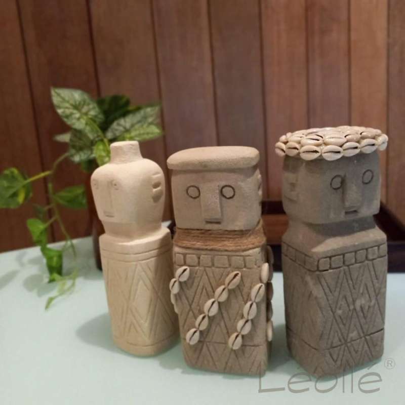 Jual Tribal Man Patung Batu Pajangan Dekorasi Ruang Tamu dan Interior ...