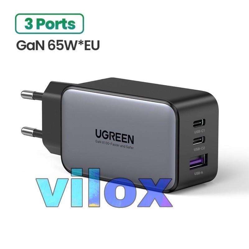 Jual ugreen gan 65w adapter fast quick charger qc pd 3.0 4.0 type c ...