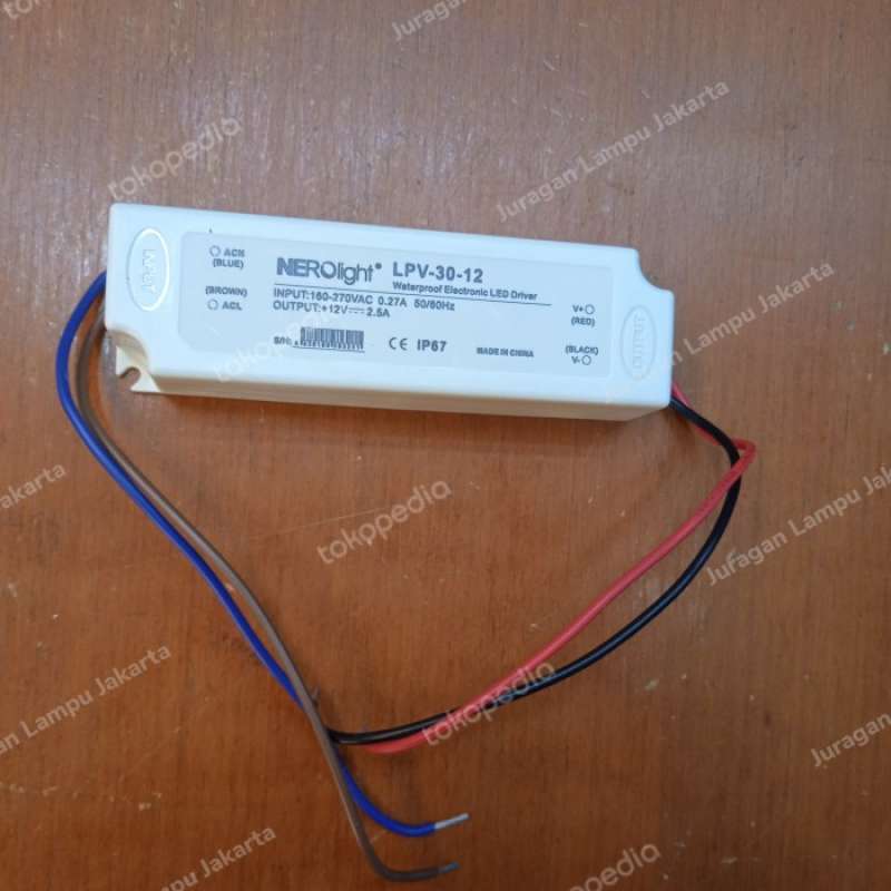 Promo Power Supply LED Strip Nero 12V 30watt Trafo Strip 30w 12 volt ...