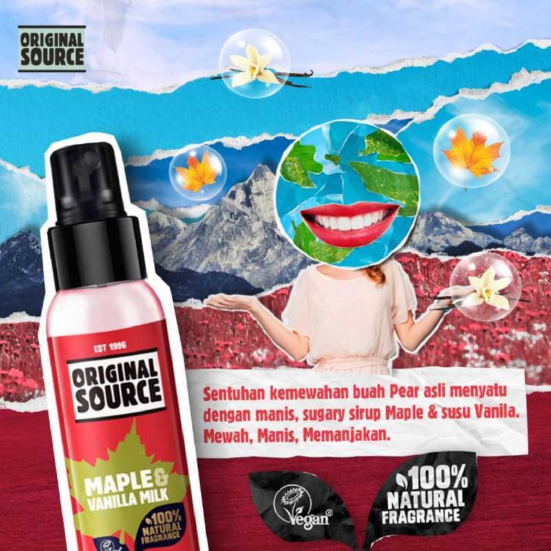 Promo WHS - Original Source Body Mist Maple & Vanilla Milk - Parfum ...