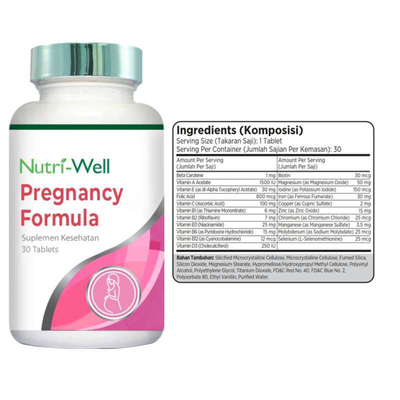 Jual Nutriwell Nutri-well Pregnancy Formula 30 Tablets Vitamin Ibu Hamil Maternity Kehamilan Di ...