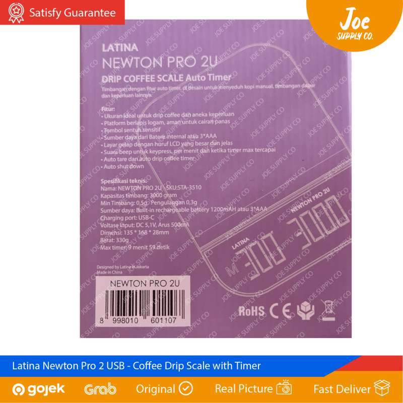 Promo LATINA Newton PRO 2 USB Coffee Drip scale Timer Timbangan Dapur Diskon 18% di Seller Joe ...