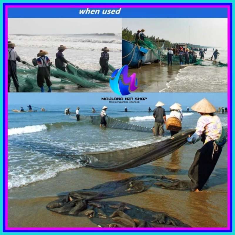 Jual jaring ikan / jaring nelayan / jaring fishing net d6 harga kiloan ...