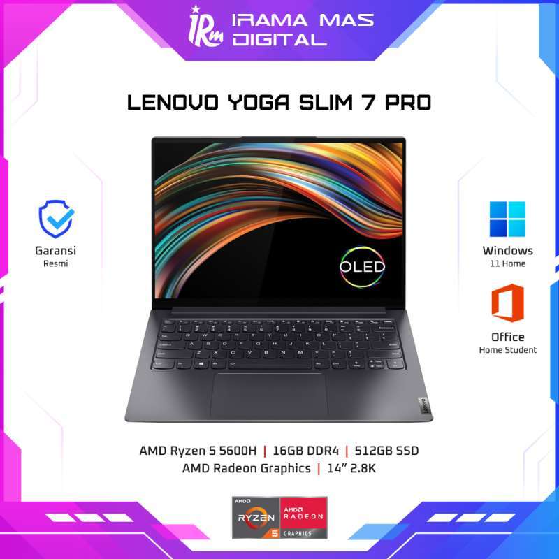 Jual Lenovo Yoga Slim 7 Pro - Amd Ryzen 5 5600h 16gb 512gb Ssd W11 Di ...