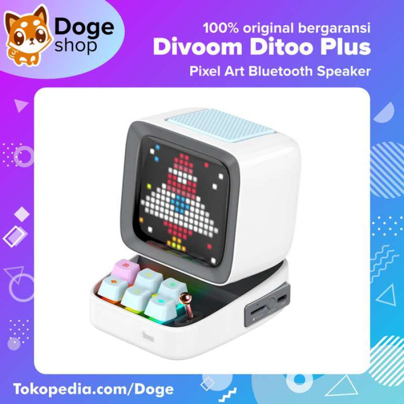 Promo Divoom Ditoo-plus Speaker Bluetooth With Led Pixel Art Rgb Plus ...