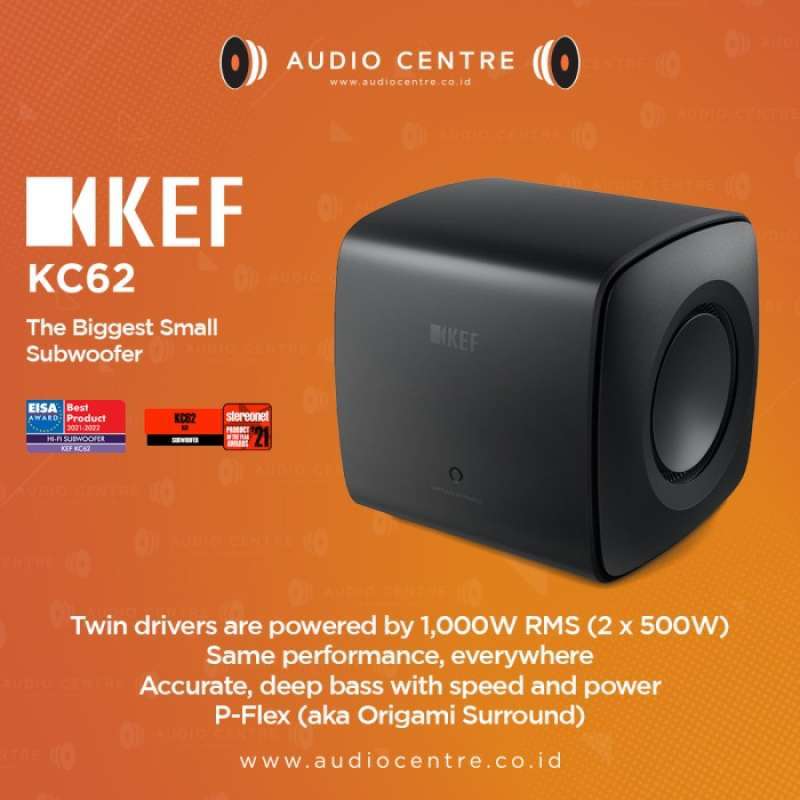 Promo KEF KC62 ACTIVE SUBWOOFER THE BIGGEST SMALL SUBWOOFER - XIONSTORE ...