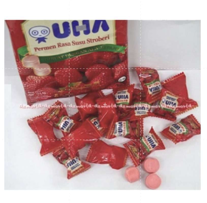 Jual Uha 103gr Macha Milk Candy Permen Rasa Susu Teh Hijau Stroberi Mint Permen Susu Manis ...