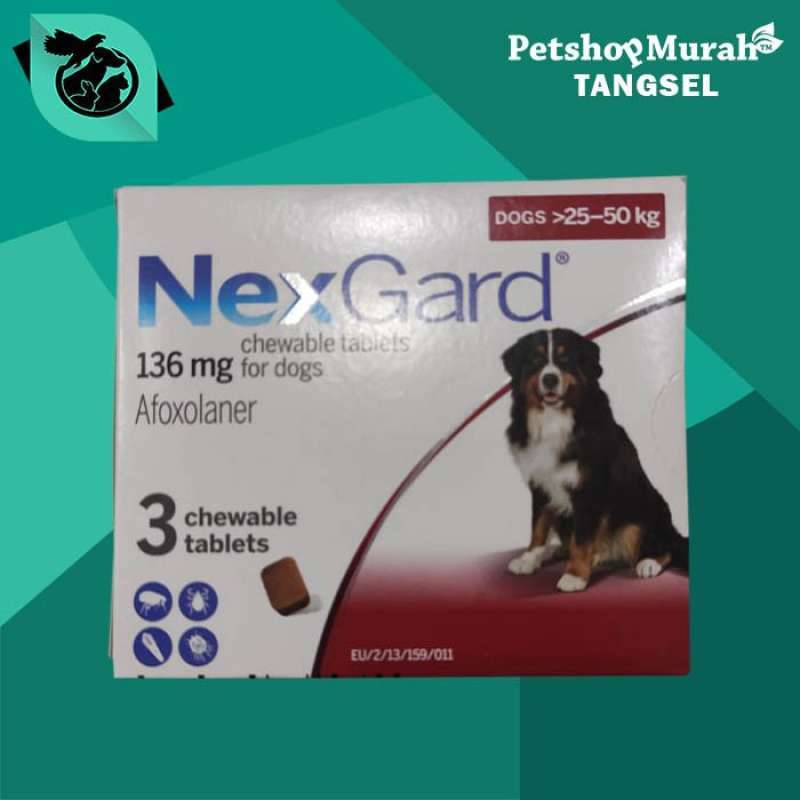 Promo Obat Kutu Tungau Demodex Anjing NexGard Tablet Diskon 23% di ...