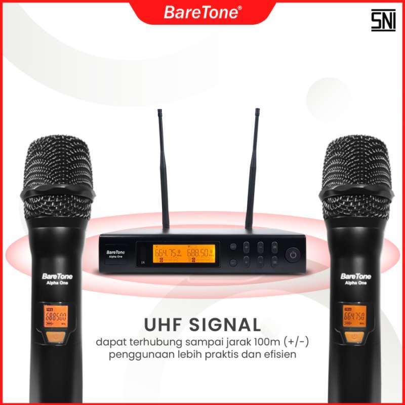 Promo Mic Wireless Baretone Alpha One Microphone Profesional Free Koper Diskon 2% Di Seller ...