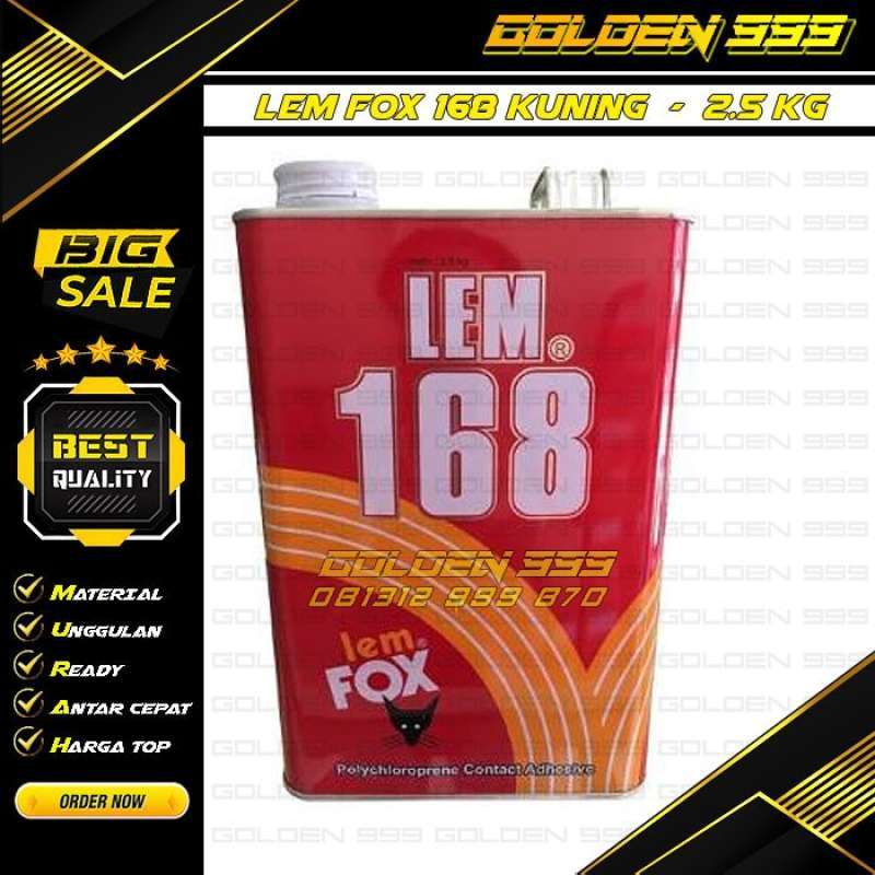 Promo lem kuning fox 168 / lem fox kuning 168 / lem kayu / serbaguna/ 2 ...