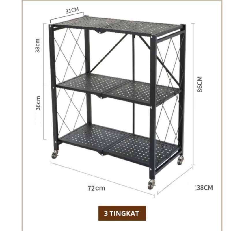Jual Rak Susun Besi Lipat Rak Dapur Kamar Mandi Rak Penyimpanan ...