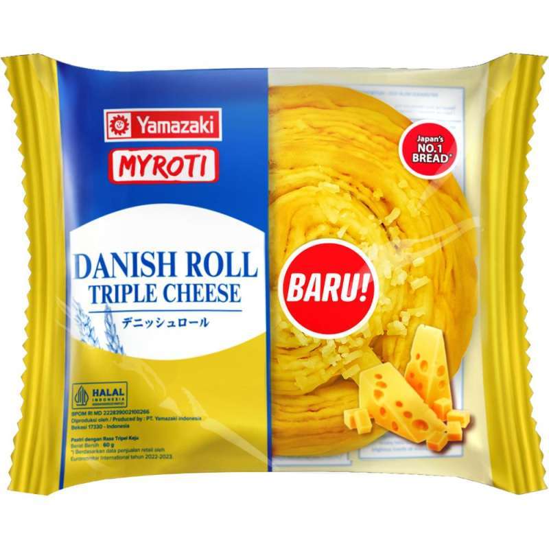 Promo Yamazaki Myroti Danish Roll Triple Cheese 60 Gr Diskon 23% Di ...
