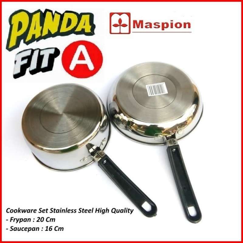 Promo PROMO - MAXIM/MASPION PANDA FIT A SET SAUCE PAN 16 CM & FRY PAN ...