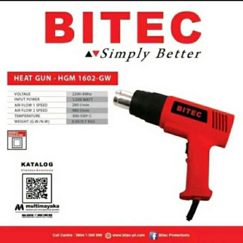 Promo bitec hgm 1602 hot air gun pemanas listrik Diskon 23% di Seller ...