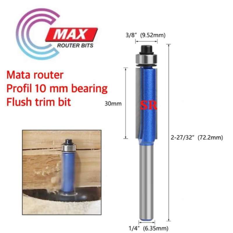 Promo Mata Router/Profil 10mm Roda/ Laminate Flush Trimming Bit Merk C ...