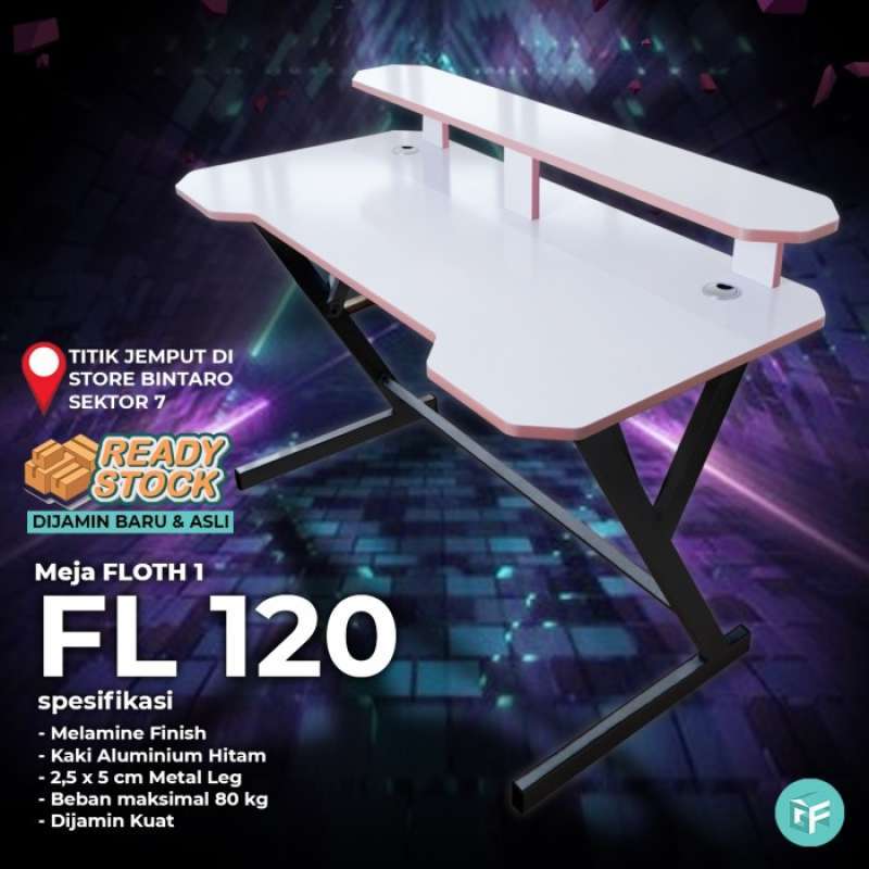 Promo Promo Meja Gaming Meja Komputer Murah Floth Fl120 - Merah Muda Diskon 6% di Seller Blark ...