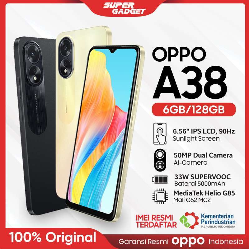 Jual Oppo A38 6/128 Gb Ram 6 Rom 128 6gb 128gb Smartphone Android Di Seller Super Gadget - Sumur ...