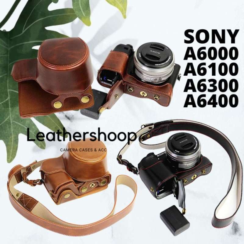 Promo Full Leather Case Camera Cover Sony Alpha A6300 A6000 Diskon 23% ...