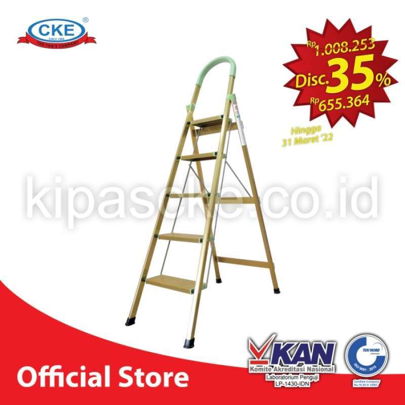 Promo Ladder Tangga Lipat Hd05X 5 Step Gold Bentuk A 1.6 Meter ...