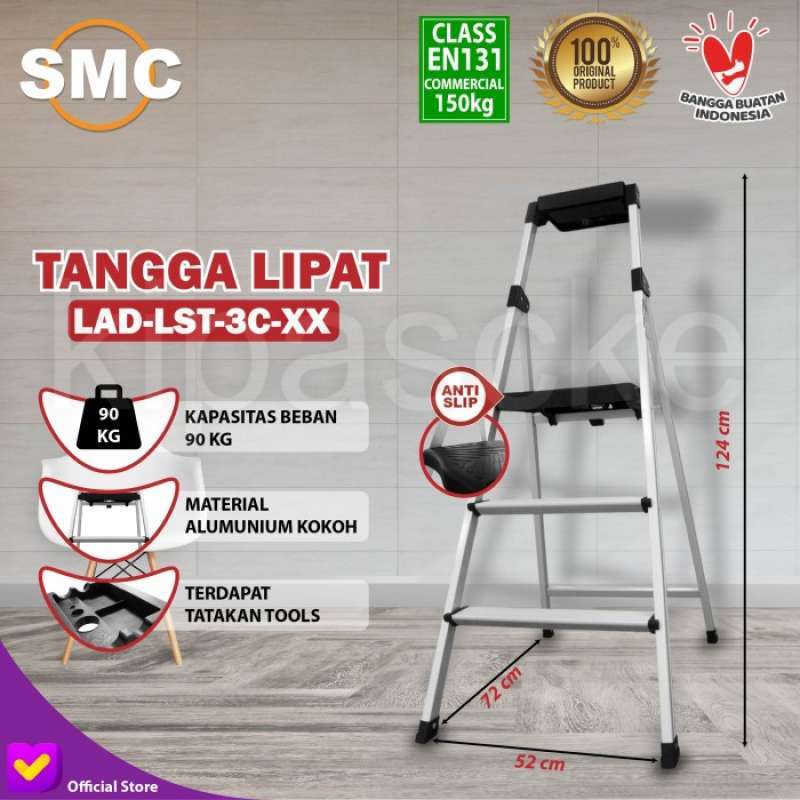 Promo Ladder Lad-Lst-3C-Xx Tangga Lipat Aluminium Model Bangku 3 Step ...