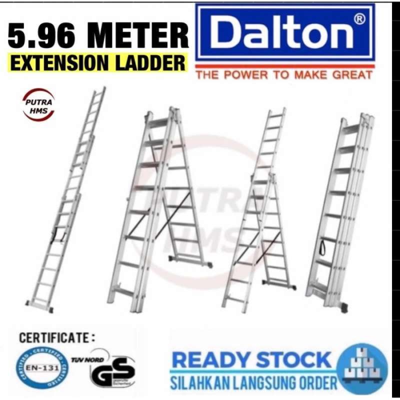 Promo Tangga Alumunium Extension 6 Meter , Lipat Multipurpose Dalton Ml ...