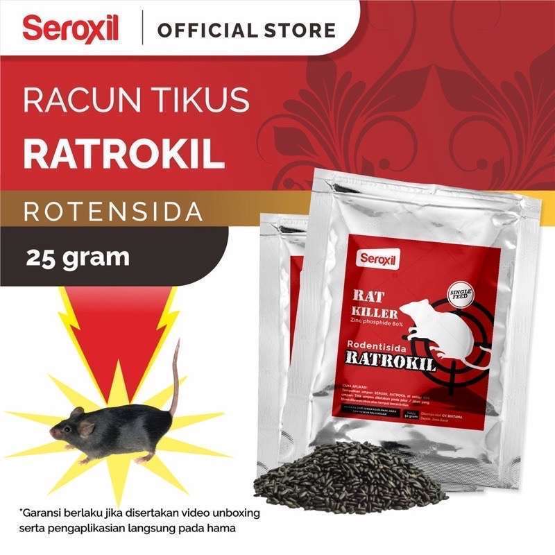 Promo Seroxil Ratrokil Racun Pembasmi Tikus Ampuh Ekonomis 25g Diskon ...