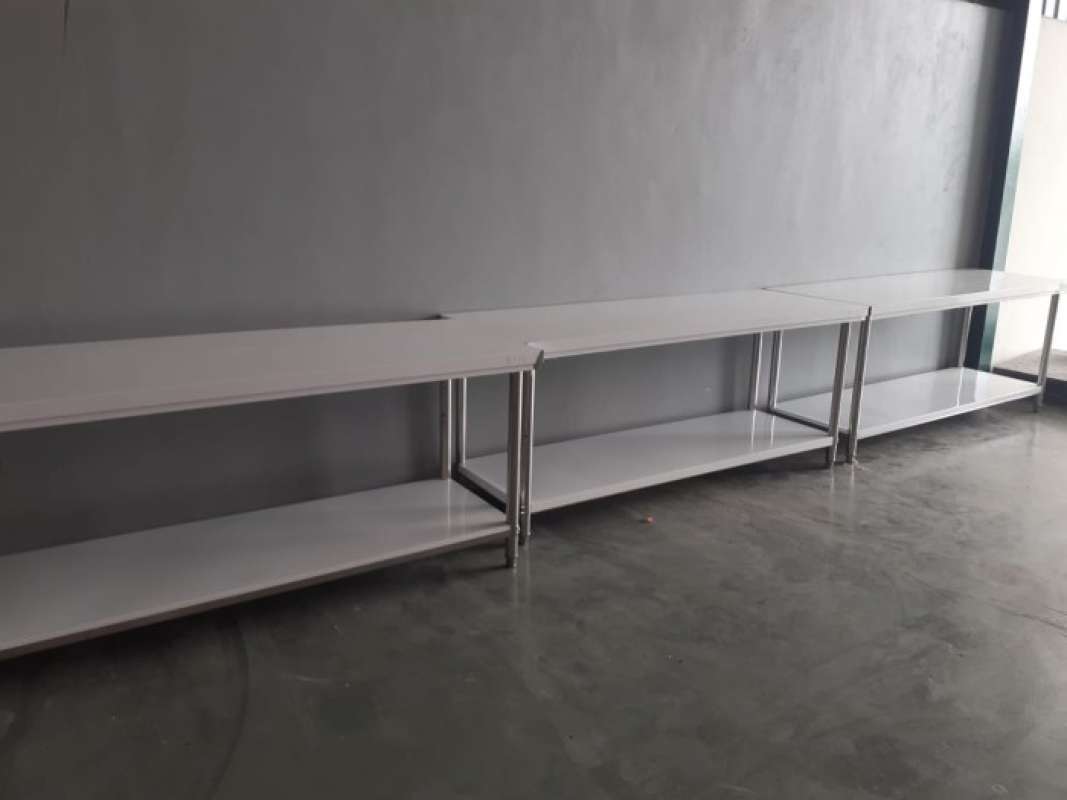 Promo Baru Meja Stainless 2 Meter Lebar 60Cm / Meja Dapur Worktable Rwt ...