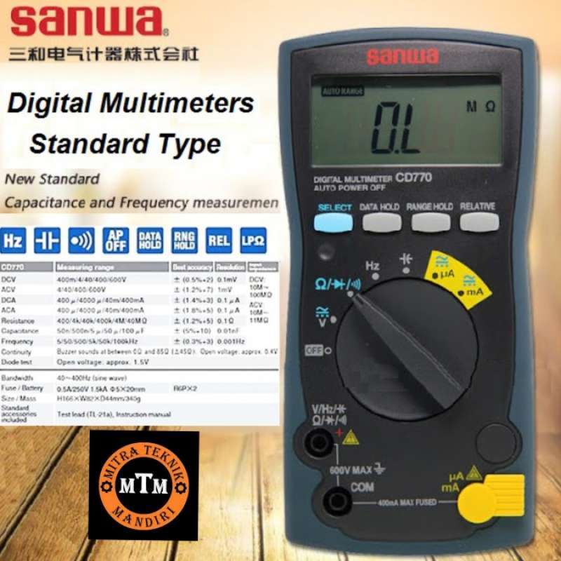 Promo ALAT UKUR DIGITAL MULTIMETER STANDAR TYPE MULTI TESTER AVOMETER ...