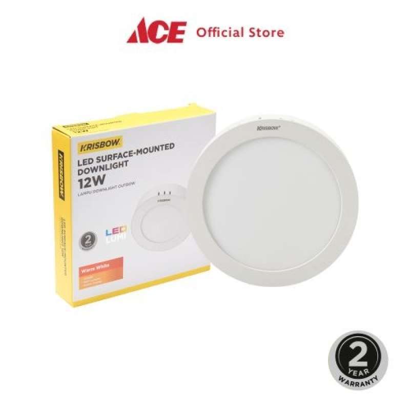 Promo ACE - KRISBOW LAMPU DOWNLIGHT BULAT LED 12 W 800 LM WARM WHITE OUTBOW -POROSWONDERLAND ...