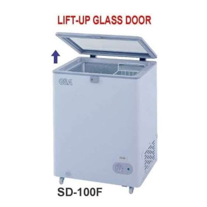 Jual GEA SD-100F SLIDING FLAT GLASS FREEZER 100 Liter SD 100F Freezer ...