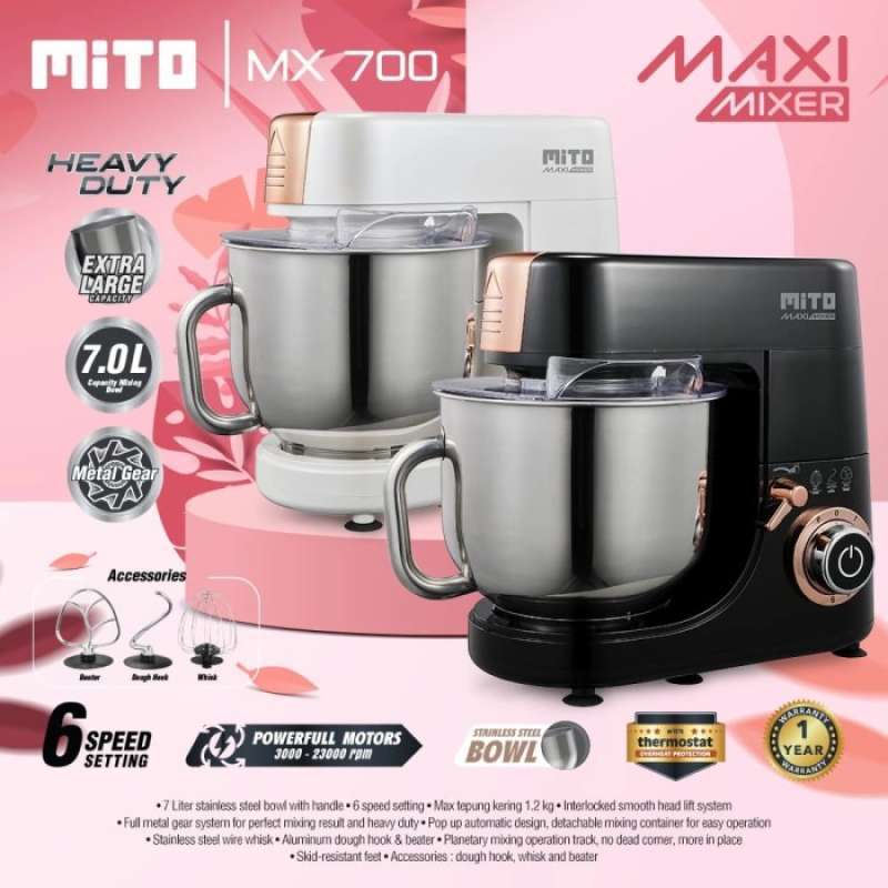 Jual MIXER MITO STAND MIXER MX 700 ukuran 7 liter Maxi di Seller ...