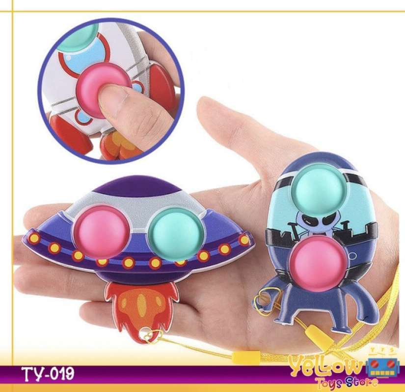 Promo FIDGET TOYS SENSORY SPACE PUSH BUBBLE SIMPLE DIMPLE UFO POP IT-TY ...