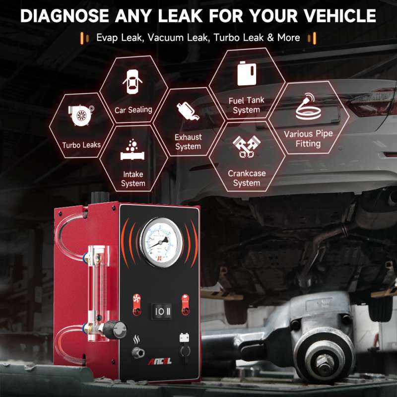 Promo S300 Full Functions Car EVAP Smoke Leak Detector Machine Oil Pipe Leaks Analyzer with ...