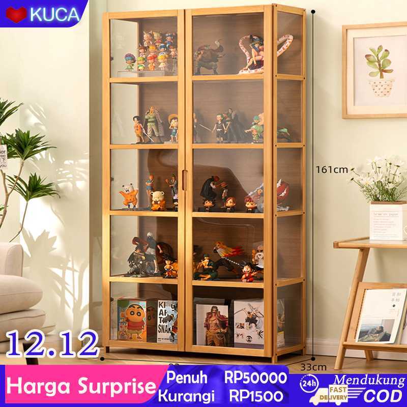 Promo Lemari hias Lemari Pajangan Kaca Lemari Display - 5 L/82(Cokelat ...