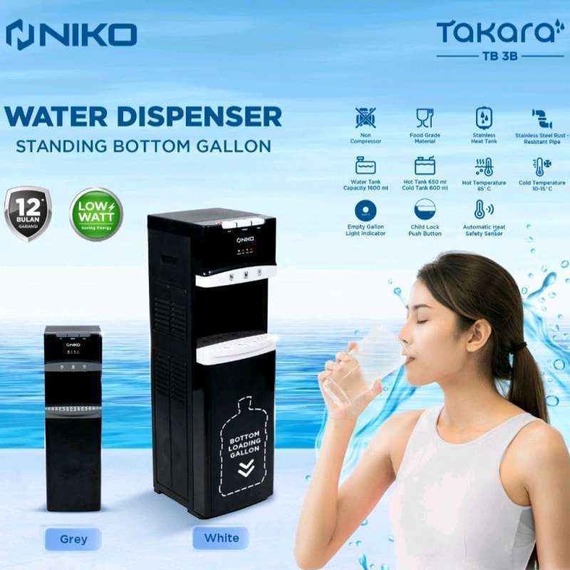Jual NIKO Takara TB3B Dispenser Galon Bawah IC Cool Stainless Steel TB ...