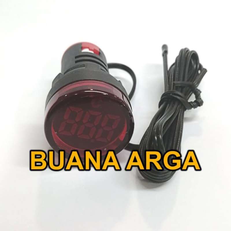 Promo PILOT LAMP THERMOMETER INDICATOR SENSOR SUHU 22MM LED AC 220V ...