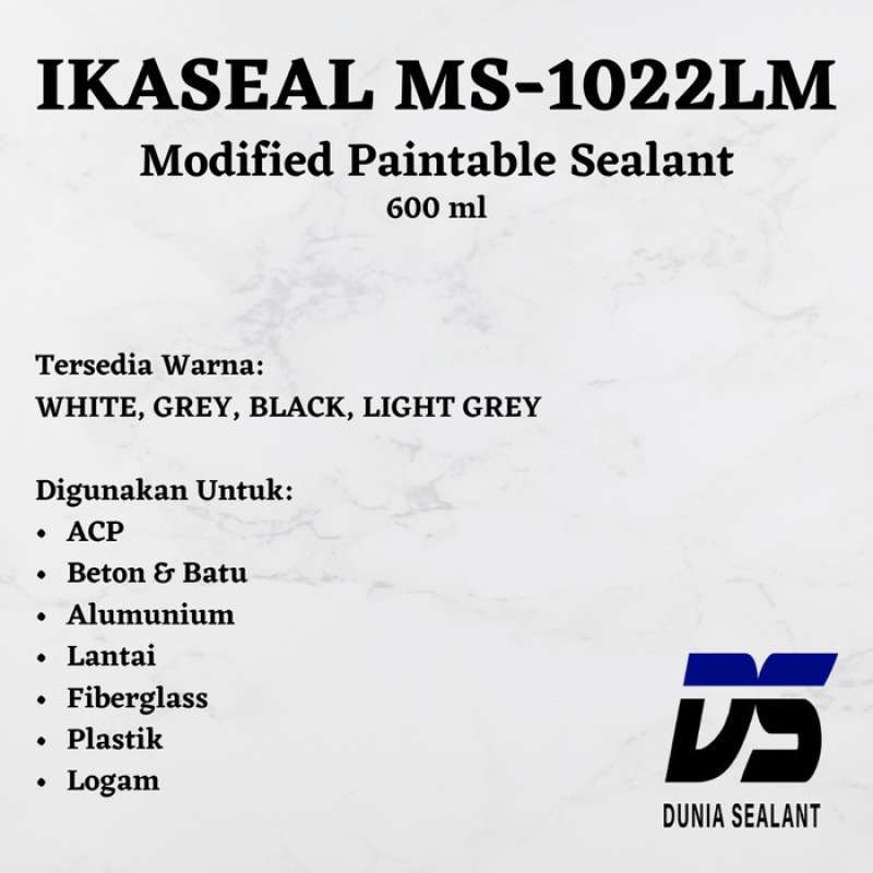 Jual Silicone Sealant Lem Kaca Sealent ACP IKASEAL MS-1022LM GRC Aluminium - Abu-abu di Seller ...